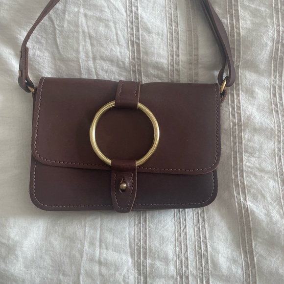 Bags | Urban Southern The Brand Leather Crossbody Bag With Gold ...